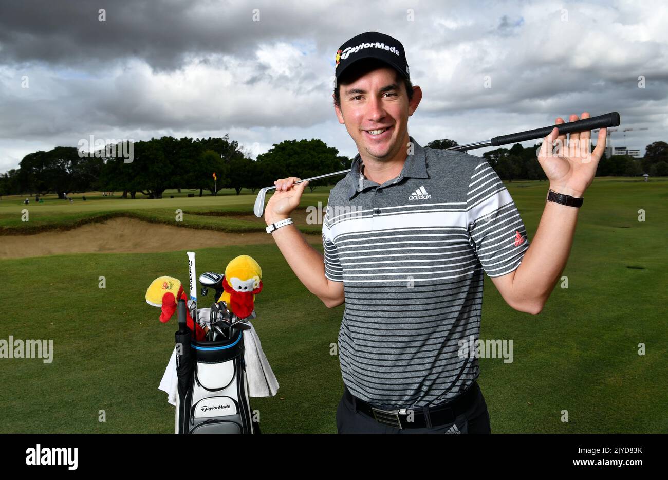 Australian professional golfer Lucas Herbert is seen posing for a ...