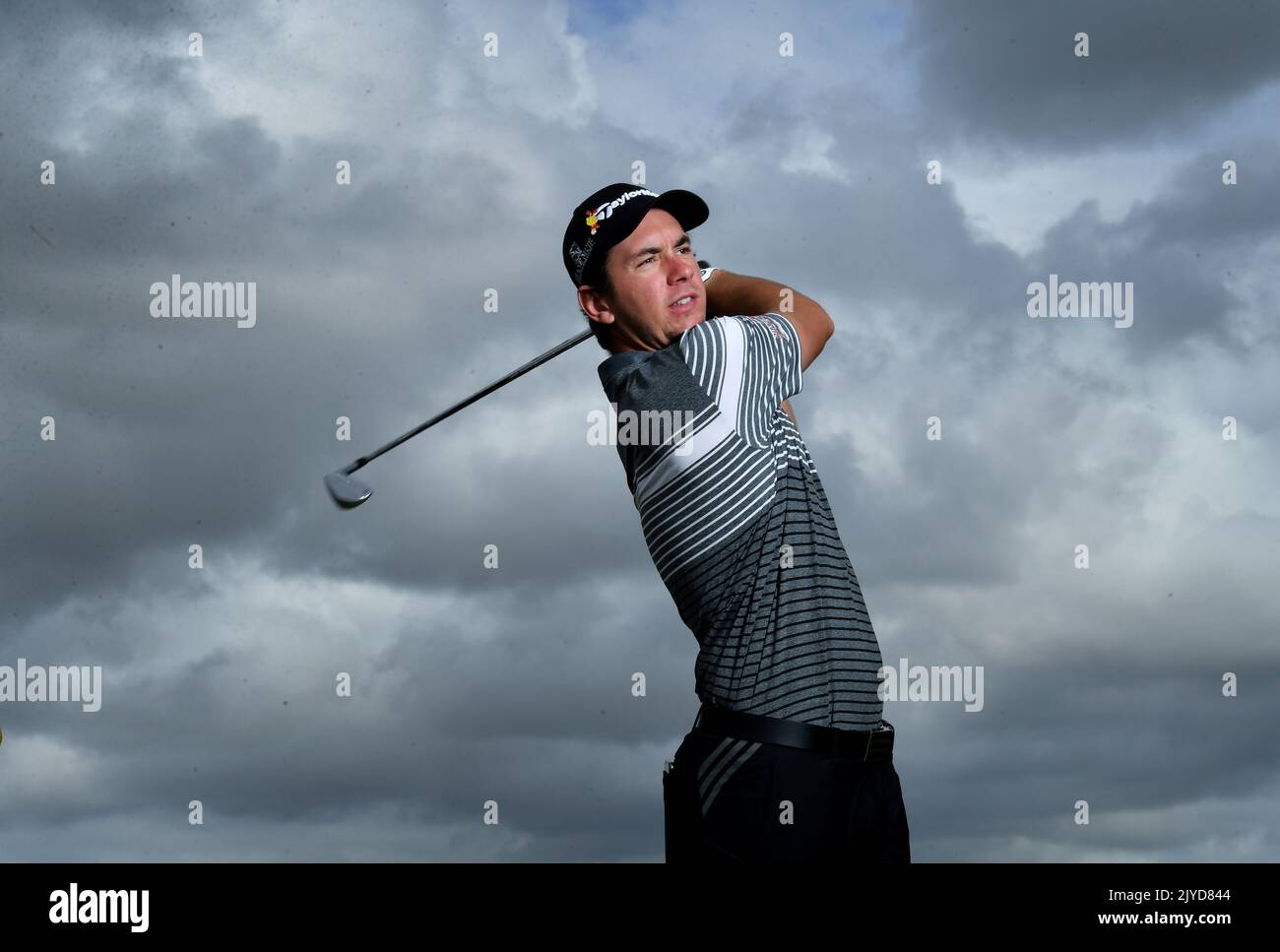 Australian professional golfer Lucas Herbert is seen in action at the ...