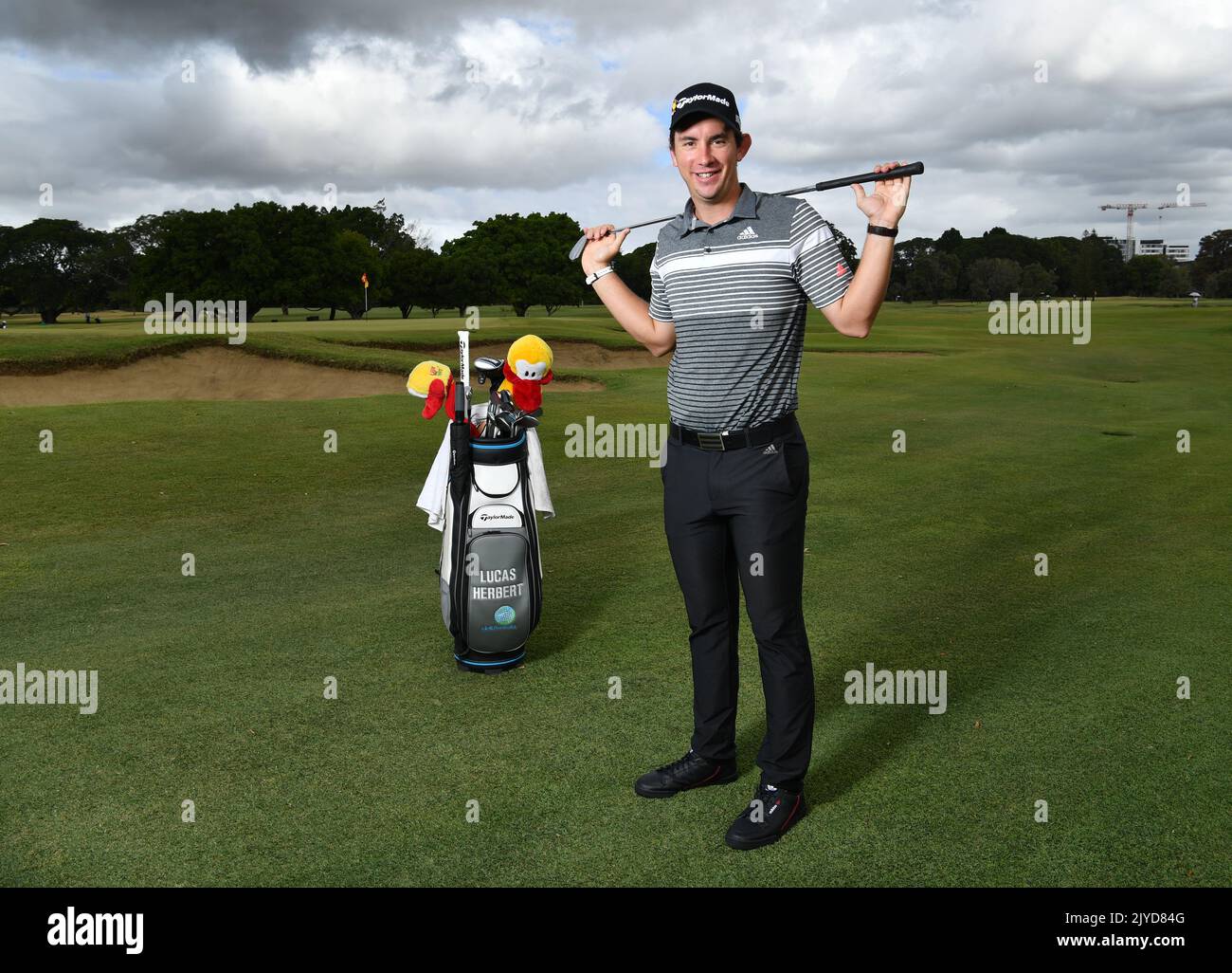 Australian professional golfer Lucas Herbert is seen posing for a ...