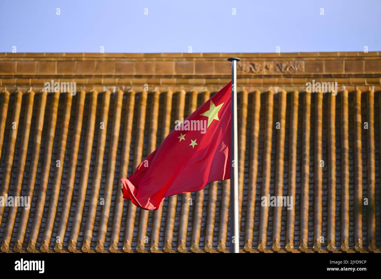 The Chinese flag is seen at the Chinese Embassy in Canberra, Tuesday ...