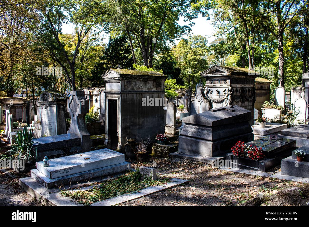 Paris, France - September 05, 2022 The Pere Lachaise cemetery is the ...