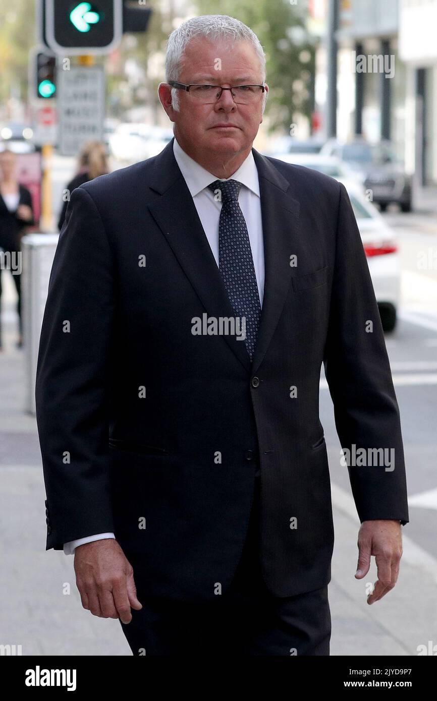 Former West Australian treasurer Troy Buswell is seen leaving the Perth ...