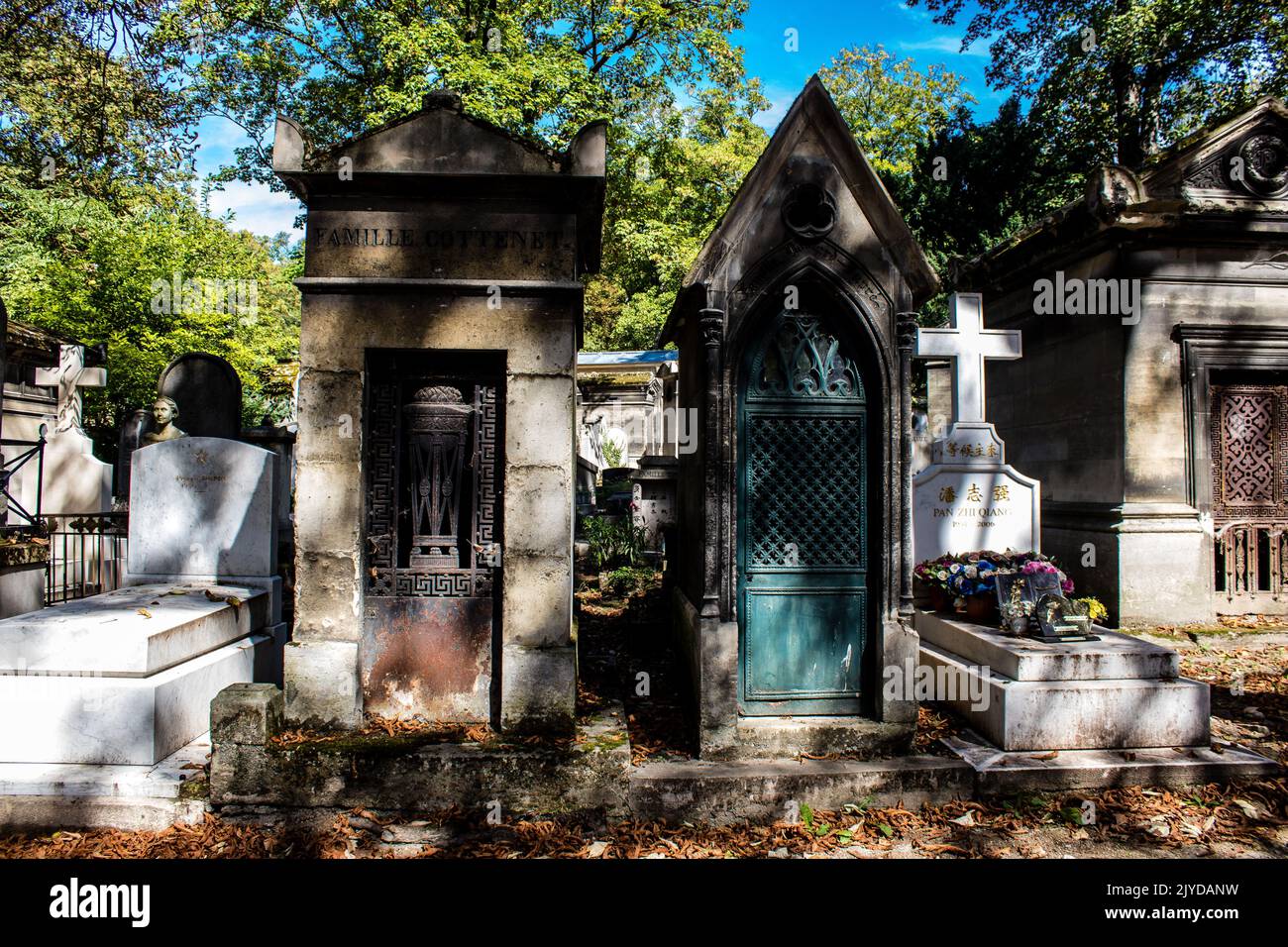 Paris, France - September 05, 2022 The Pere Lachaise cemetery is the ...