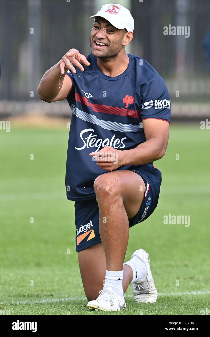 Daniel Tupou during a Sydney Roosters NRL training session at Kippax ...