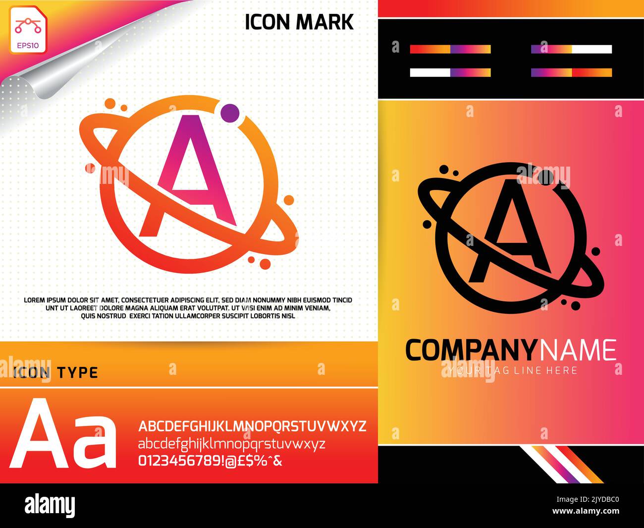 Abstract letter A with space planet logo concept Stock Vector Image ...