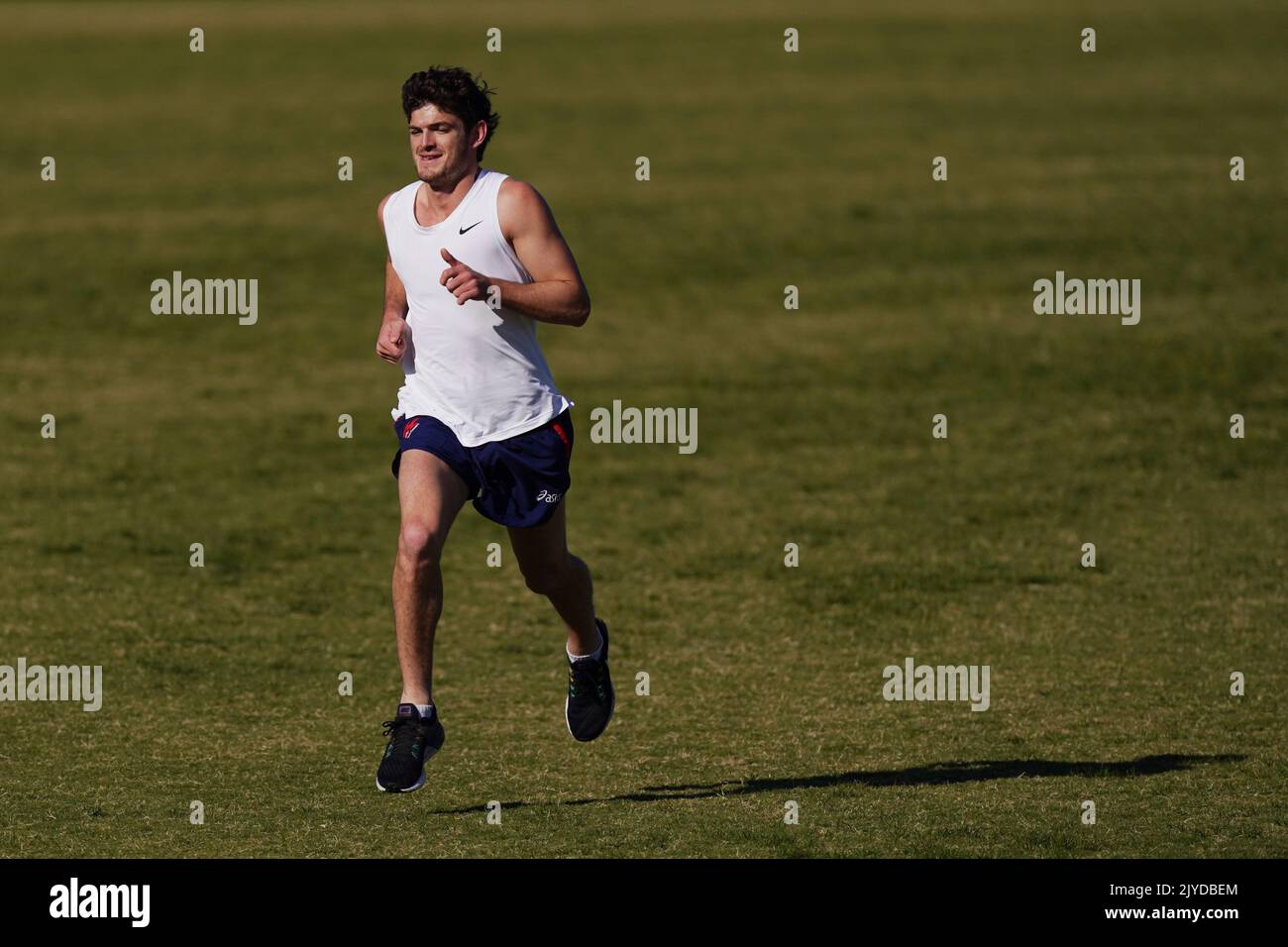 Angus Brayshaw of the Demons trains at Elsternwick Park in Melbourne ...