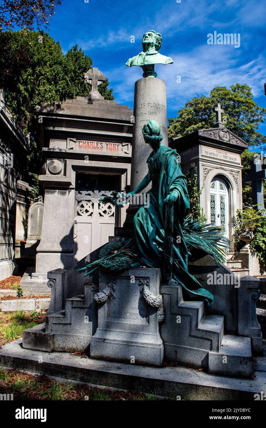 Paris, France - September 05, 2022 The Pere Lachaise cemetery is the ...