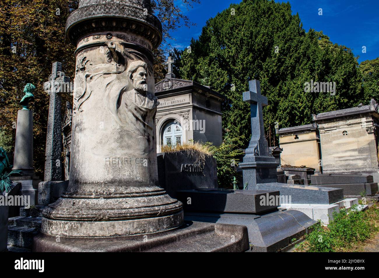 Paris, France - September 05, 2022 The Pere Lachaise cemetery is the ...