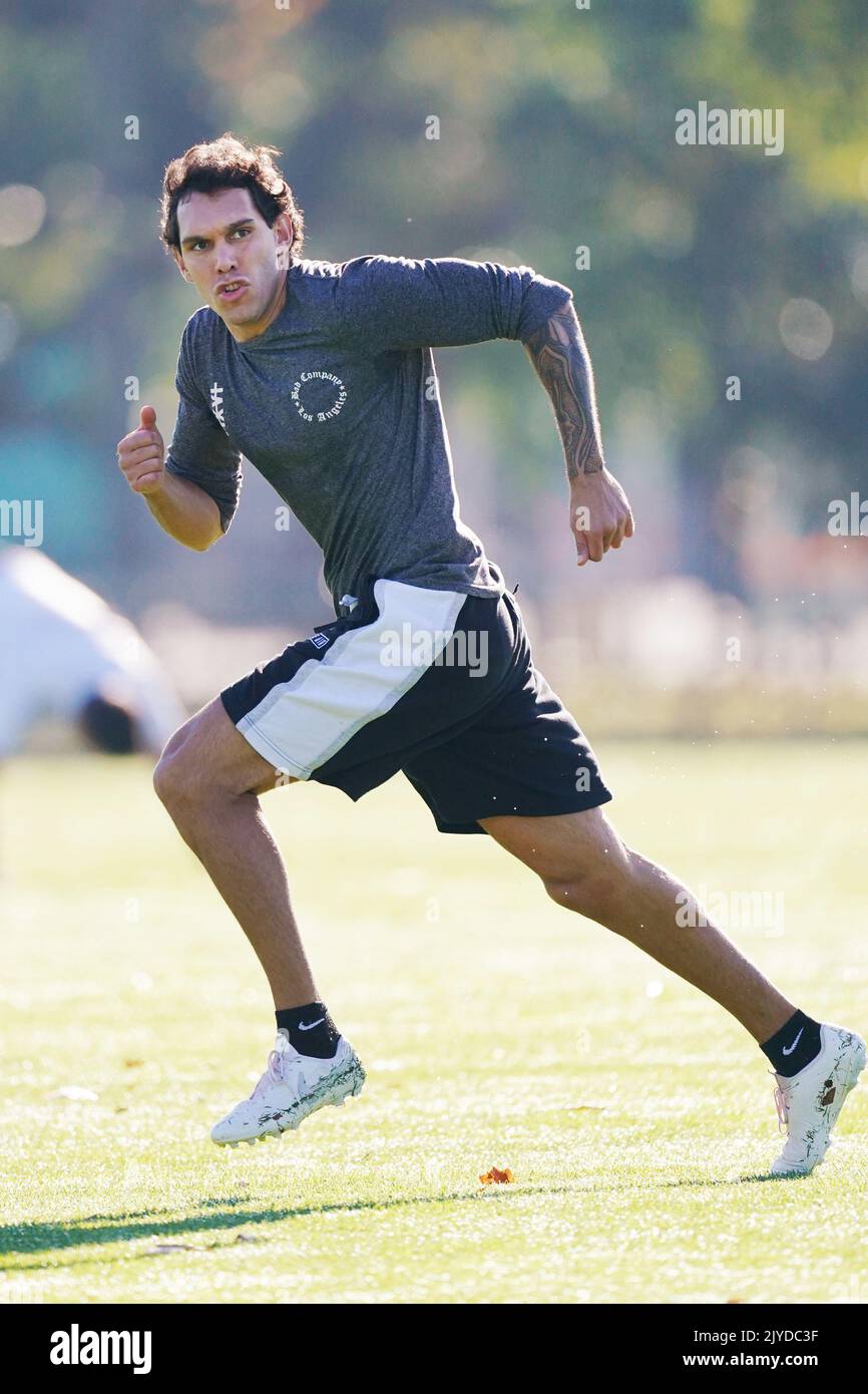 Harley Bennell of the Demons trains at Gosch’s Paddock in Melbourne ...