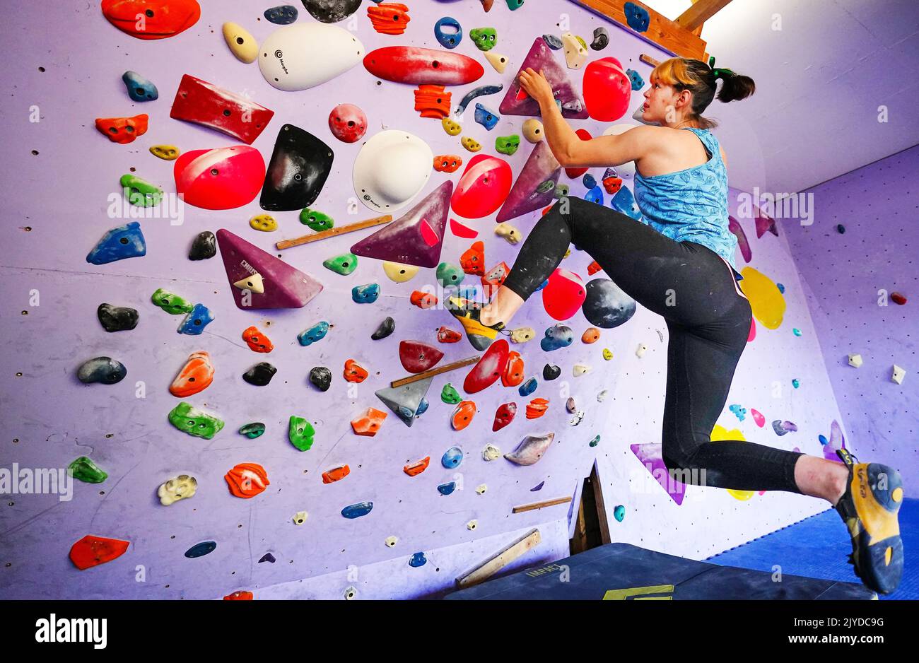 Australian climber Oceana Mackenzie trains at home in Melbourne ...