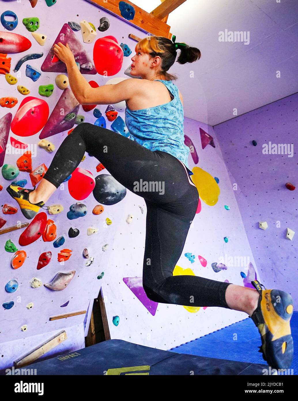 Australian climber Oceana Mackenzie trains at home in Melbourne ...