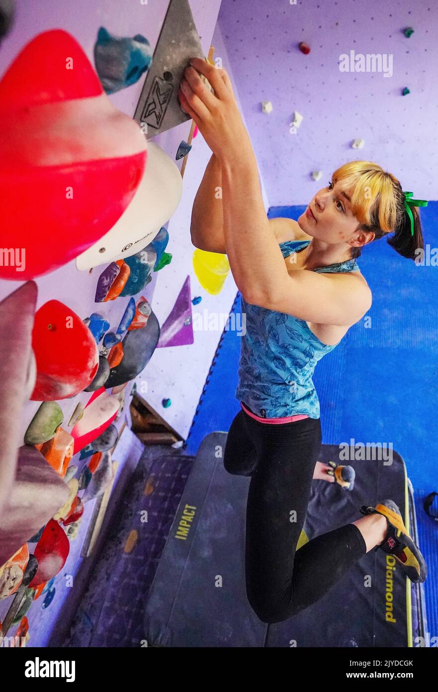 Australian climber Oceana Mackenzie trains at home in Melbourne ...