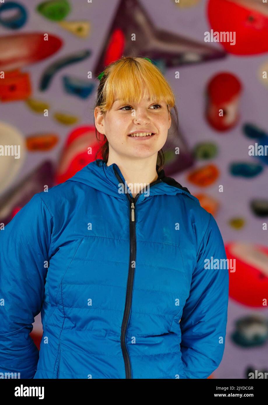 Australian climber Oceana Mackenzie poses as she trains at home in ...