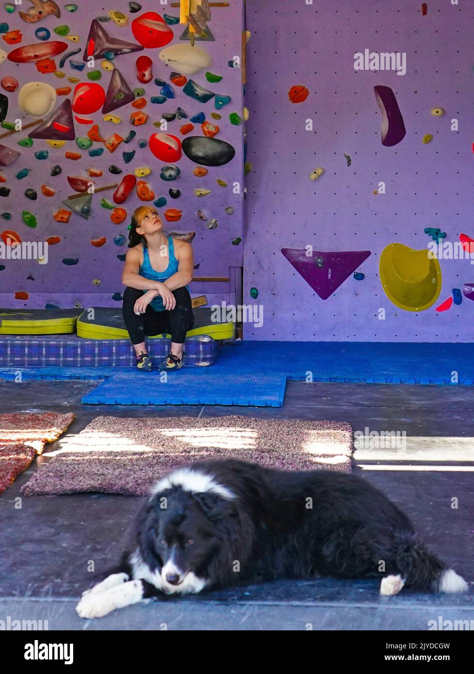 Australian climber Oceana Mackenzie trains at home in Melbourne ...