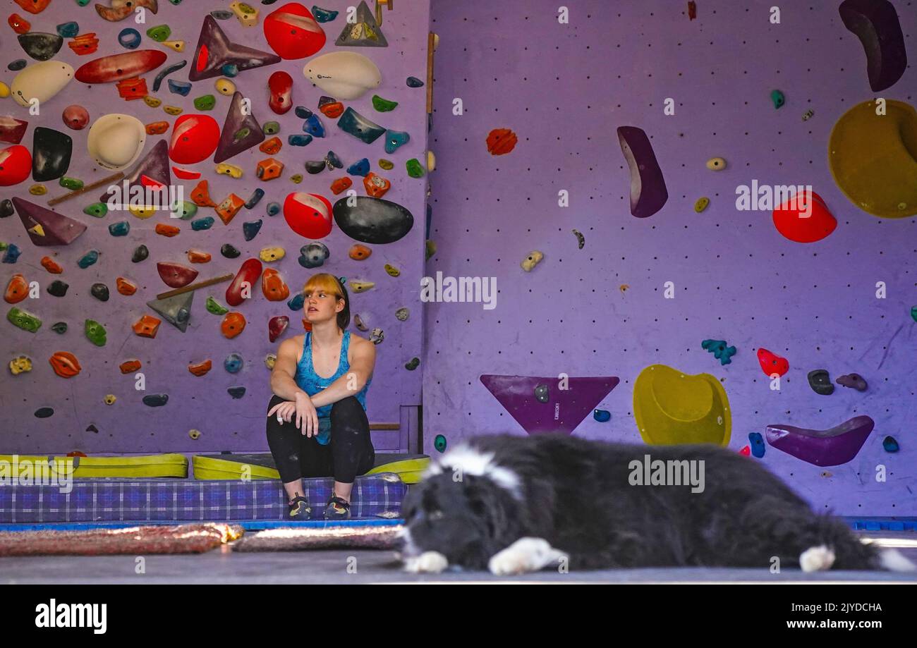 Australian climber Oceana Mackenzie trains at home in Melbourne ...