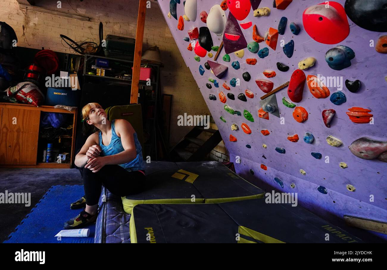 Australian climber Oceana Mackenzie trains at home in Melbourne ...