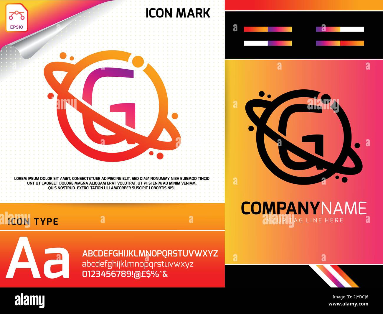 Abstract letter G with space planet logo concept Stock Vector Image ...