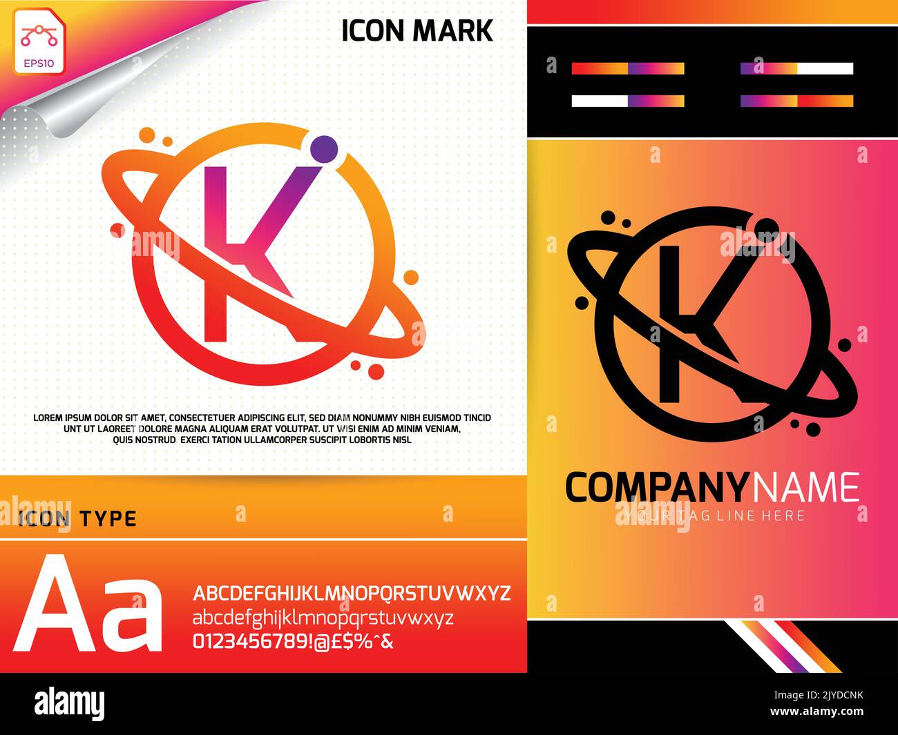 Abstract letter K with space planet logo concept Stock Vector Image ...