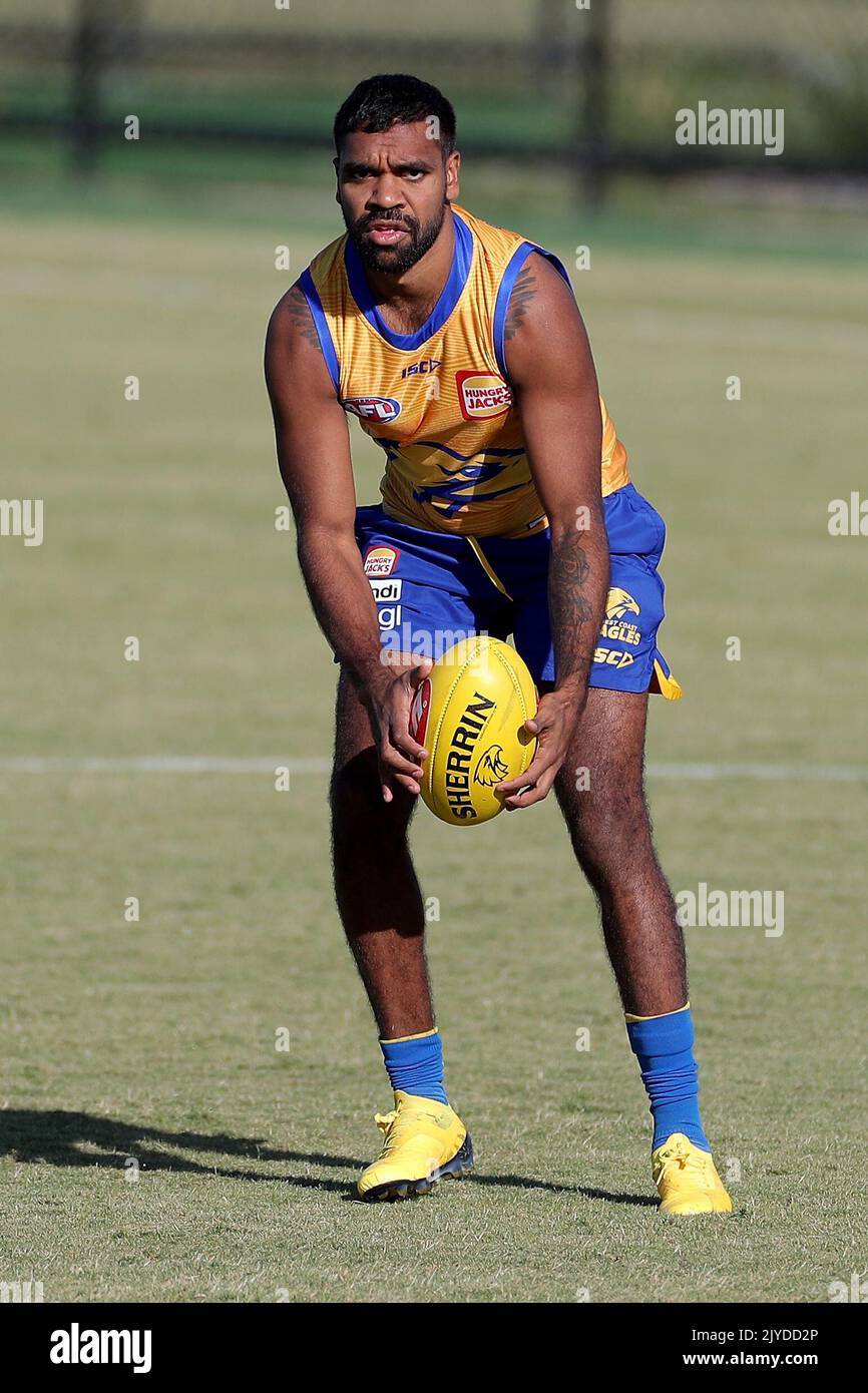 Liam Ryan is seen during a West Coast Eagles training session at ...