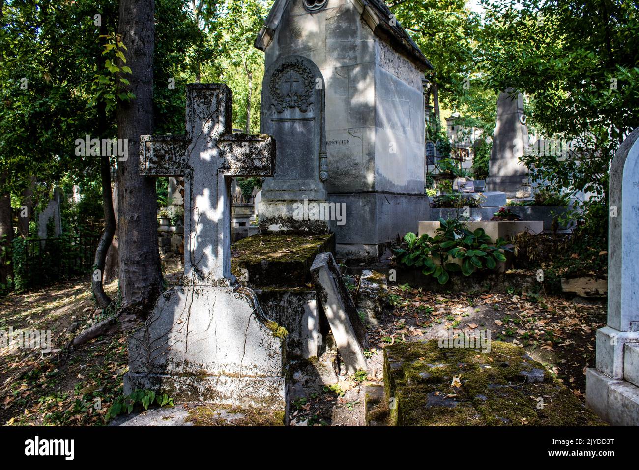 Paris, France - September 05, 2022 The Pere Lachaise cemetery is the ...