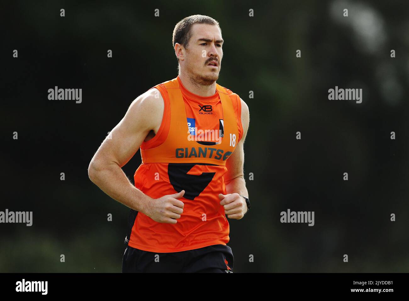 Jeremy Cameron of the Giants runs during a GWS Giants training session ...
