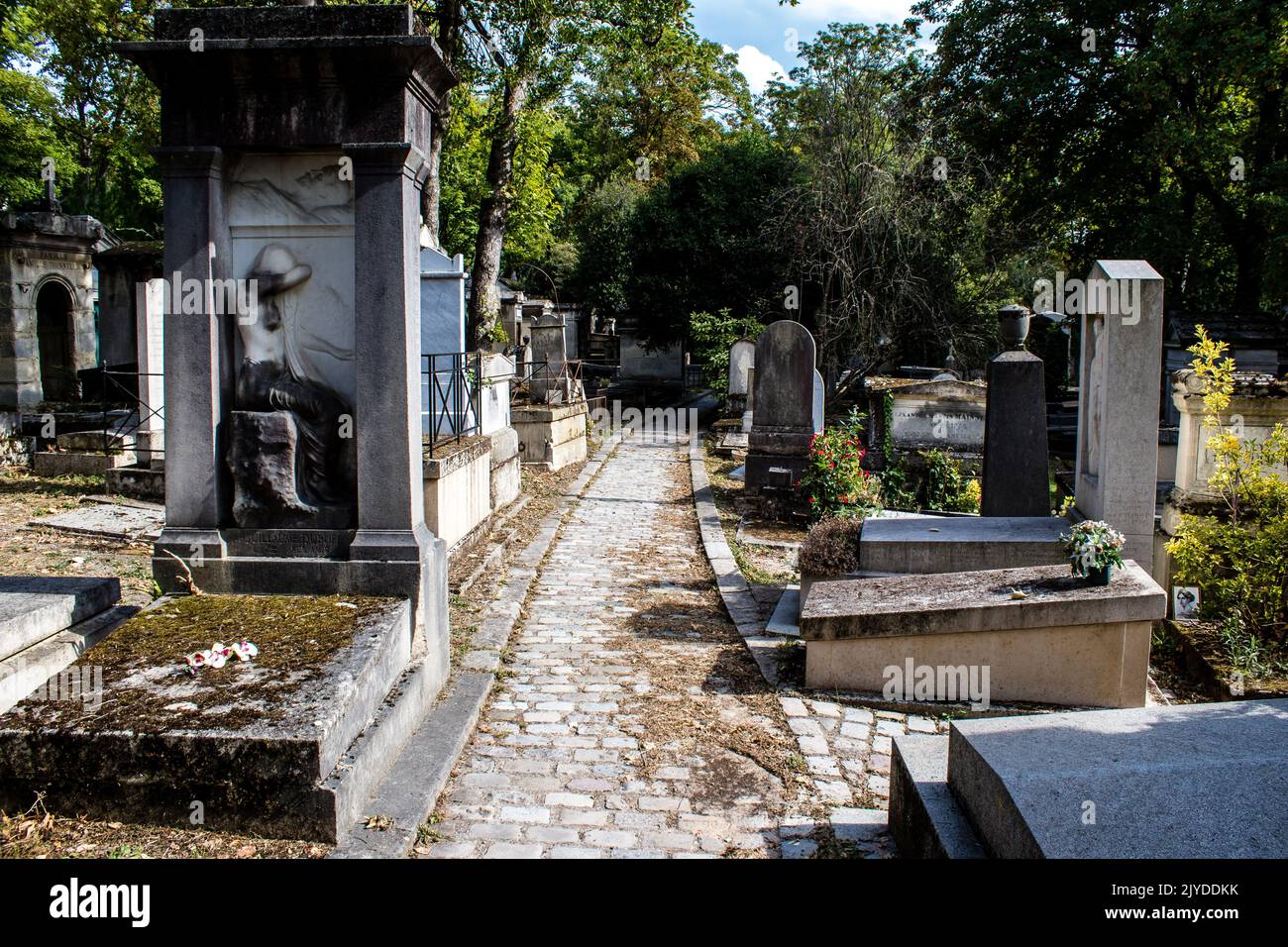 Paris, France - September 05, 2022 The Pere Lachaise cemetery is the ...