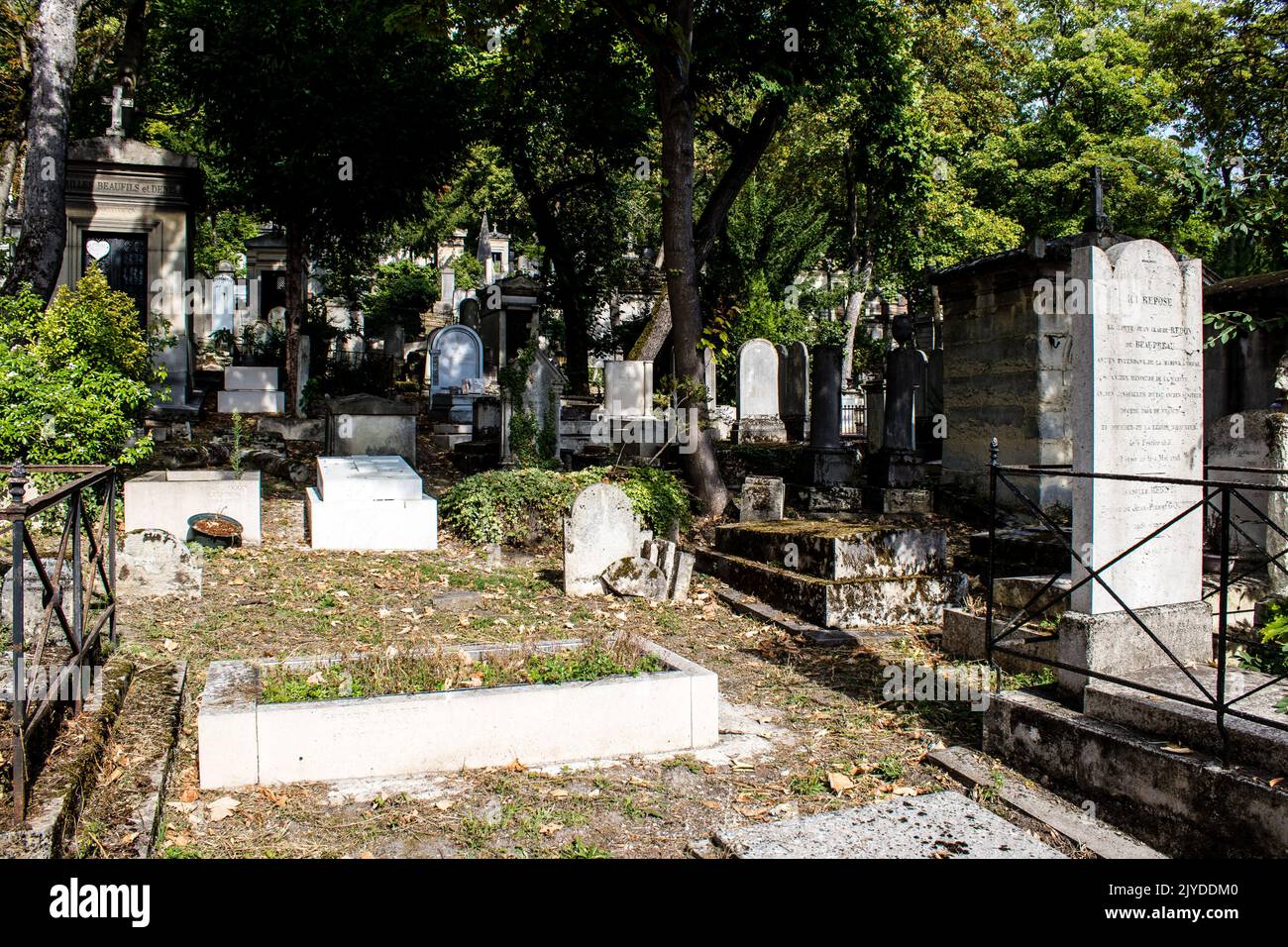 Paris, France - September 05, 2022 The Pere Lachaise cemetery is the ...