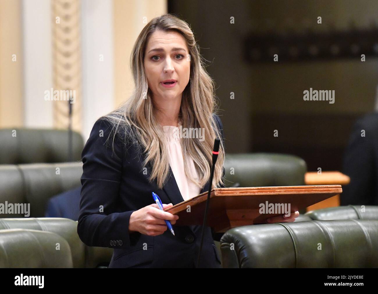 The Member for Currumbin, Laura Gerber is seen delivering her maiden ...