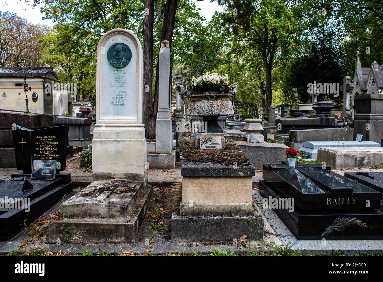 Paris, France - September 05, 2022 The Pere Lachaise cemetery is the ...