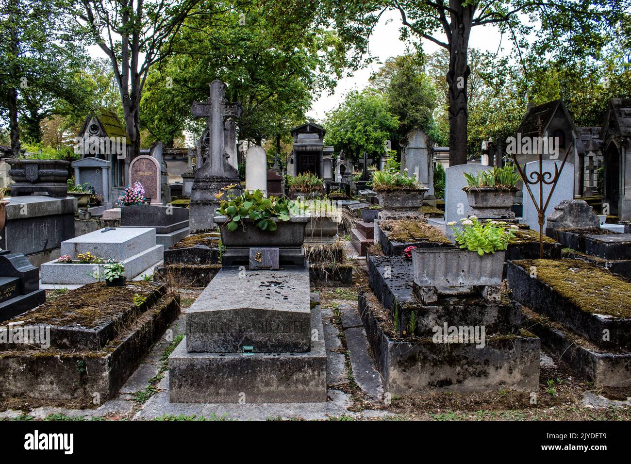 Paris, France - September 05, 2022 The Pere Lachaise cemetery is the ...