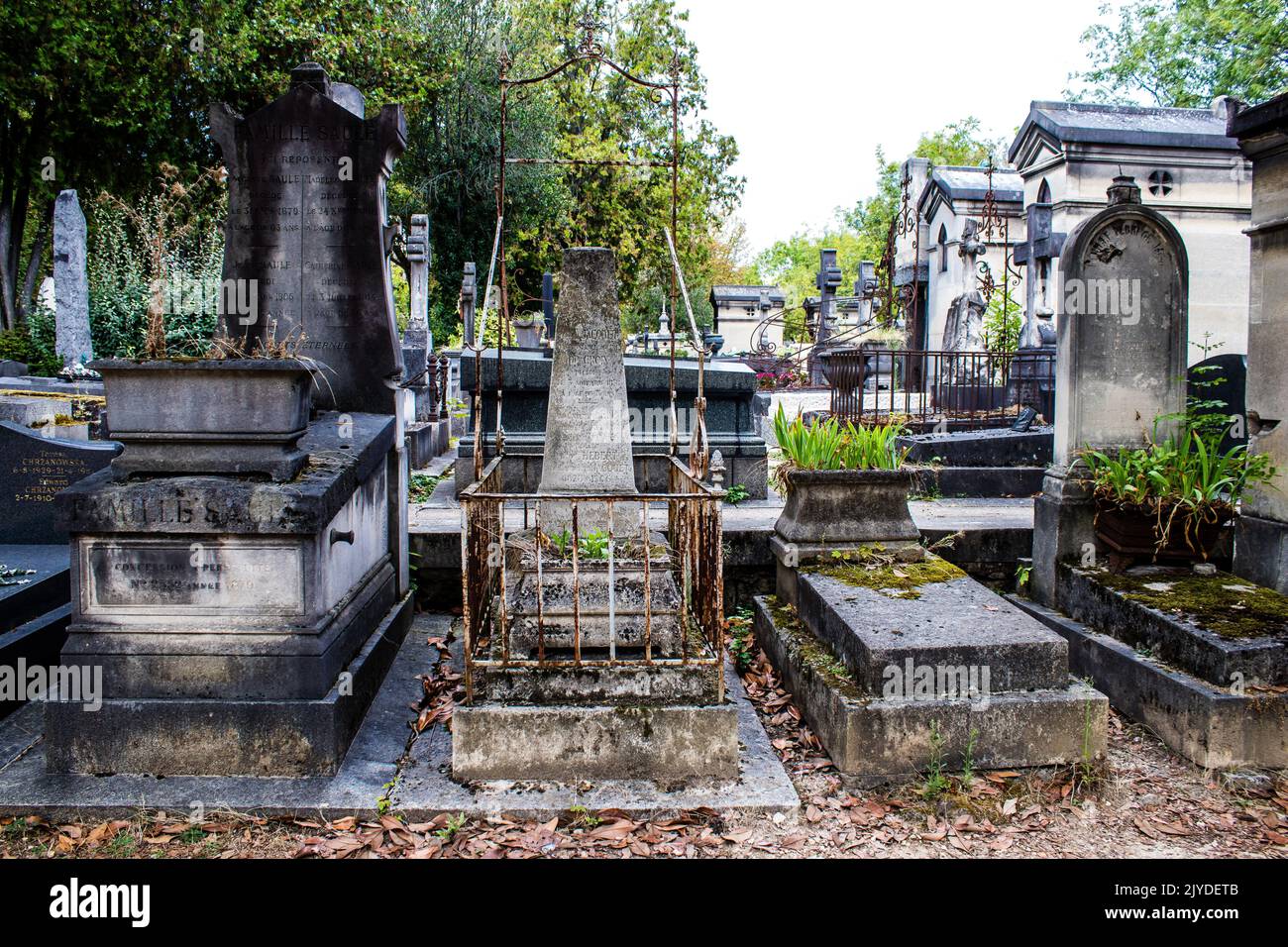 Paris, France - September 05, 2022 The Pere Lachaise cemetery is the ...