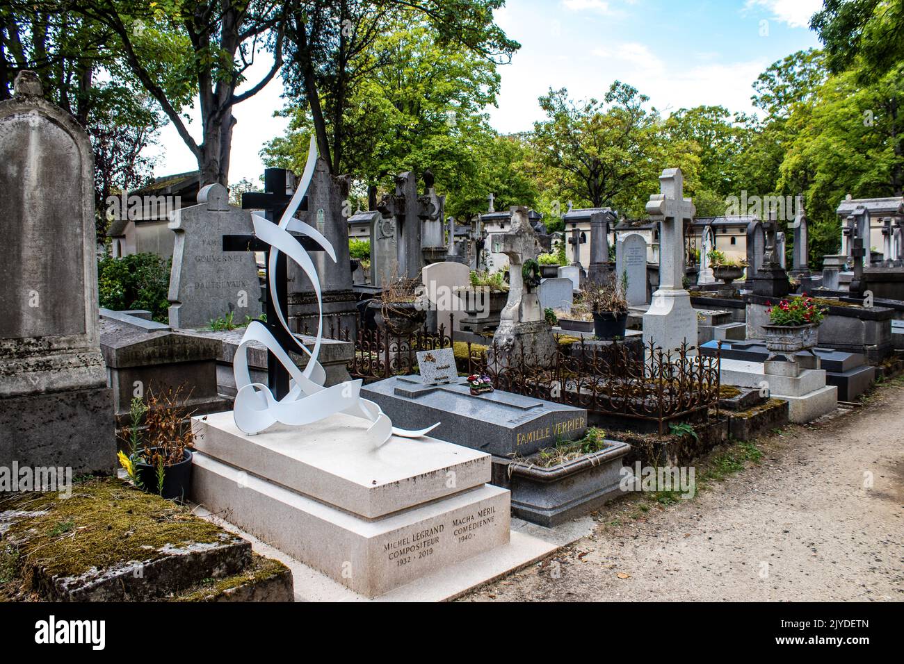 Paris, France - September 05, 2022 The Pere Lachaise cemetery is the ...