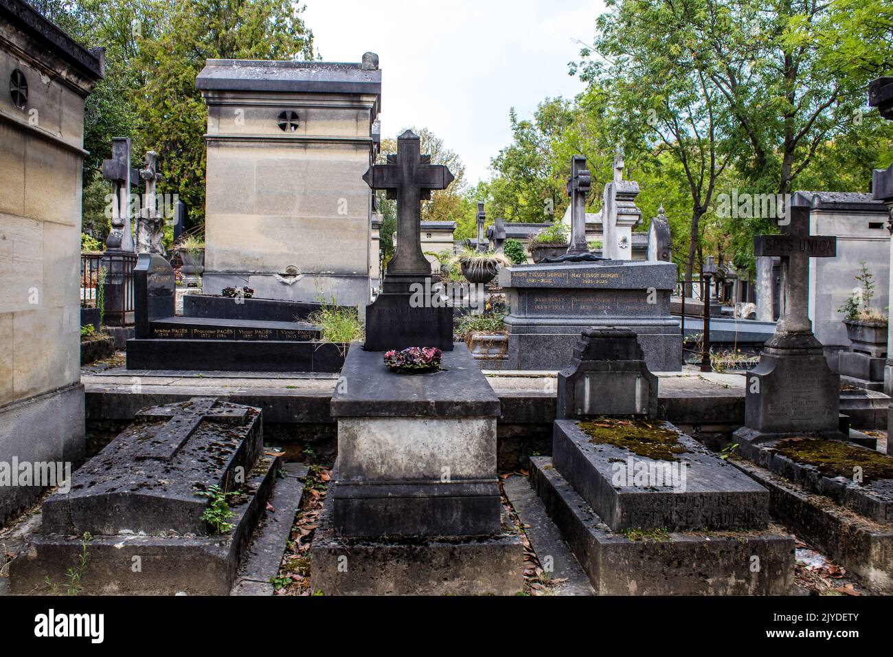 Paris, France - September 05, 2022 The Pere Lachaise cemetery is the ...