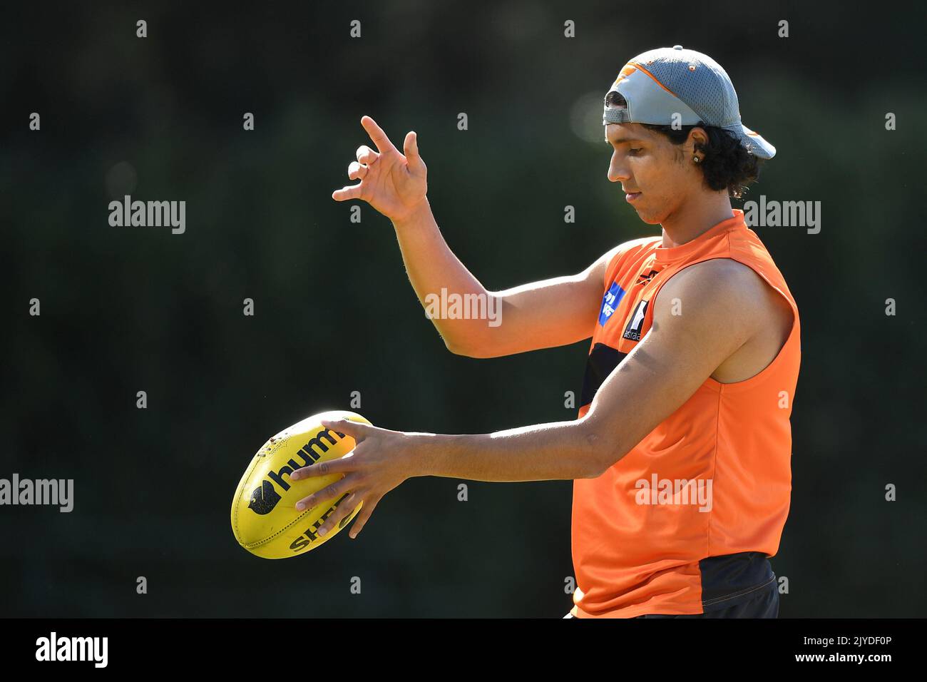 Nick Shipley of the GWS Giants during an AFL training session in Sydney ...