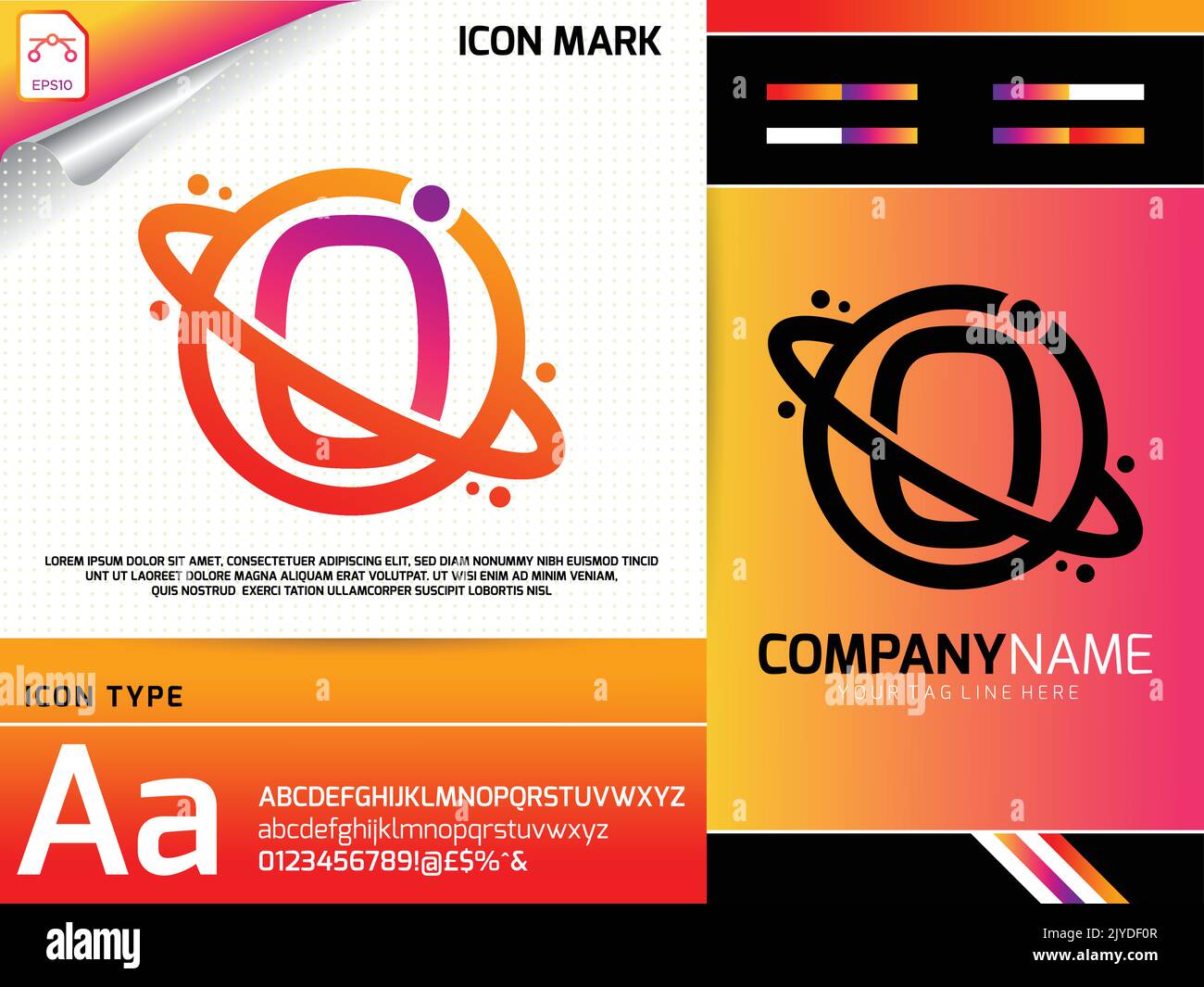 Abstract letter O with space planet logo concept Stock Vector Image ...