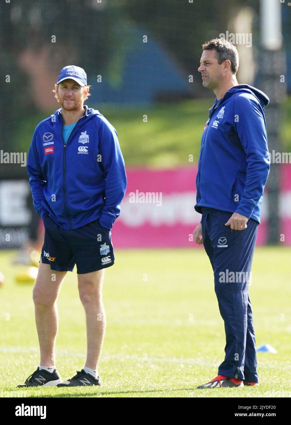 Jade Rawlings (R), Senior Assistant Coach looks on during a North ...