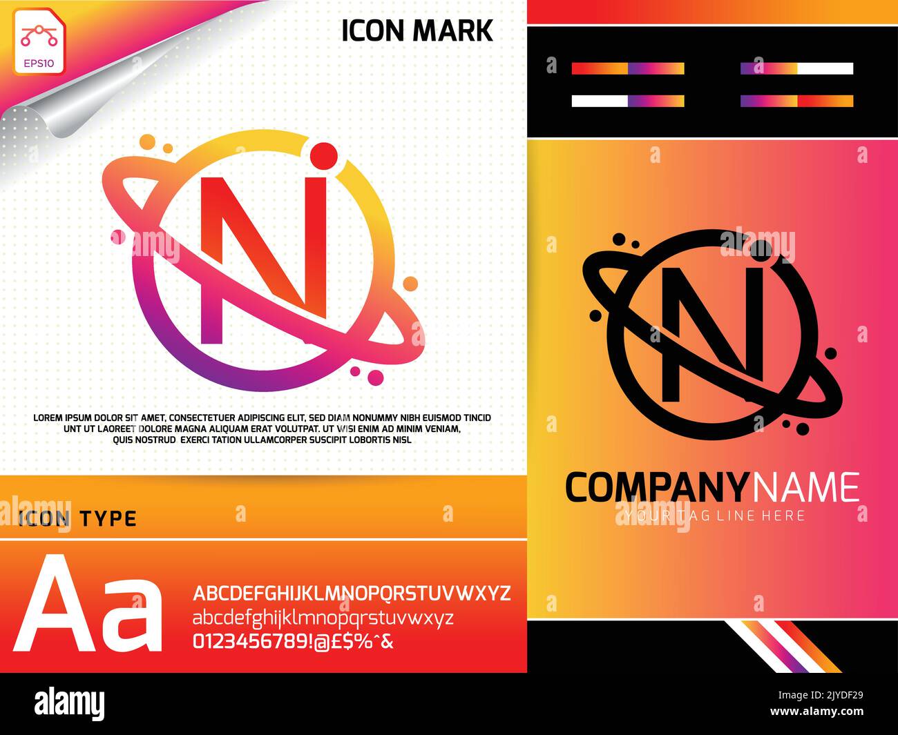 Abstract letter N with space planet logo concept Stock Vector Image & Art - Alamy