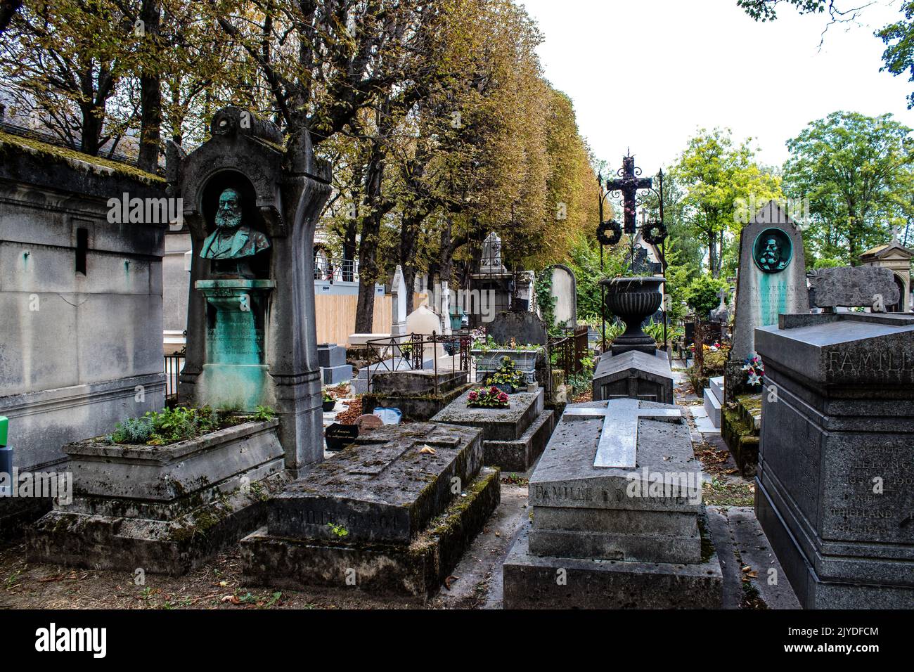 Paris, France - September 05, 2022 The Pere Lachaise cemetery is the ...