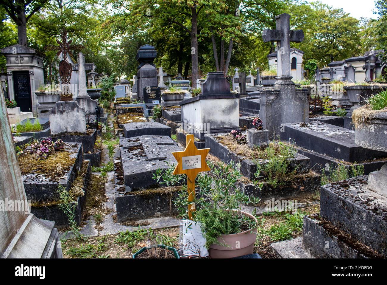Paris, France - September 05, 2022 The Pere Lachaise cemetery is the ...