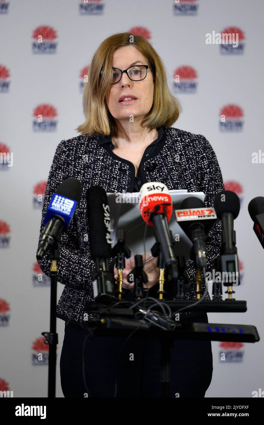 NSW Chief Health Officer Dr Kerry Chant speaks to the media during a ...