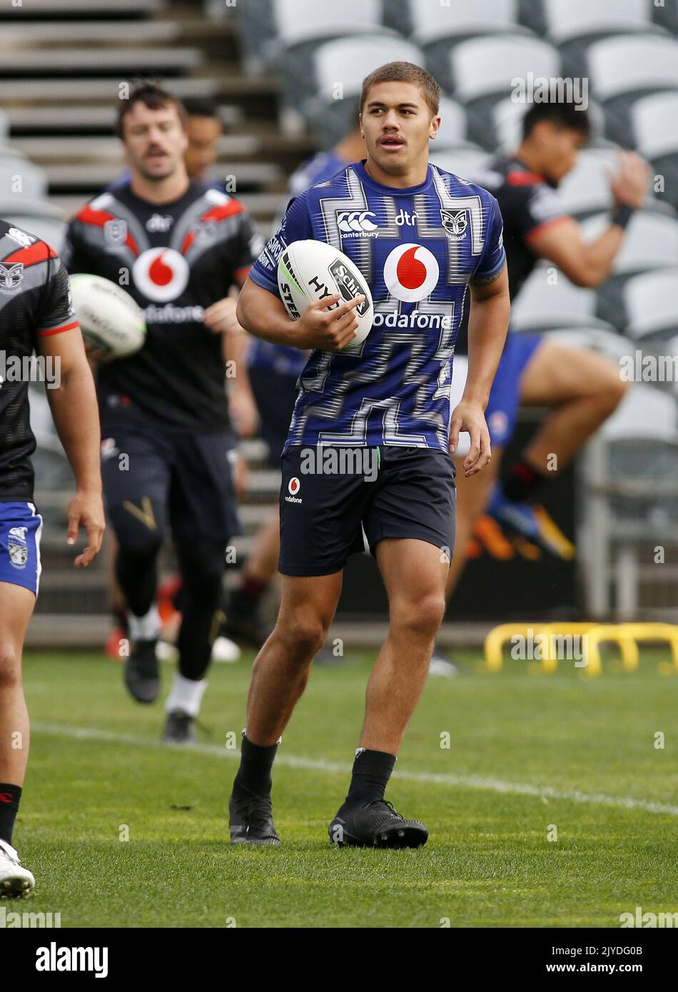 Chanel Harris-Tavita during an NRL Warriors training session at Central ...