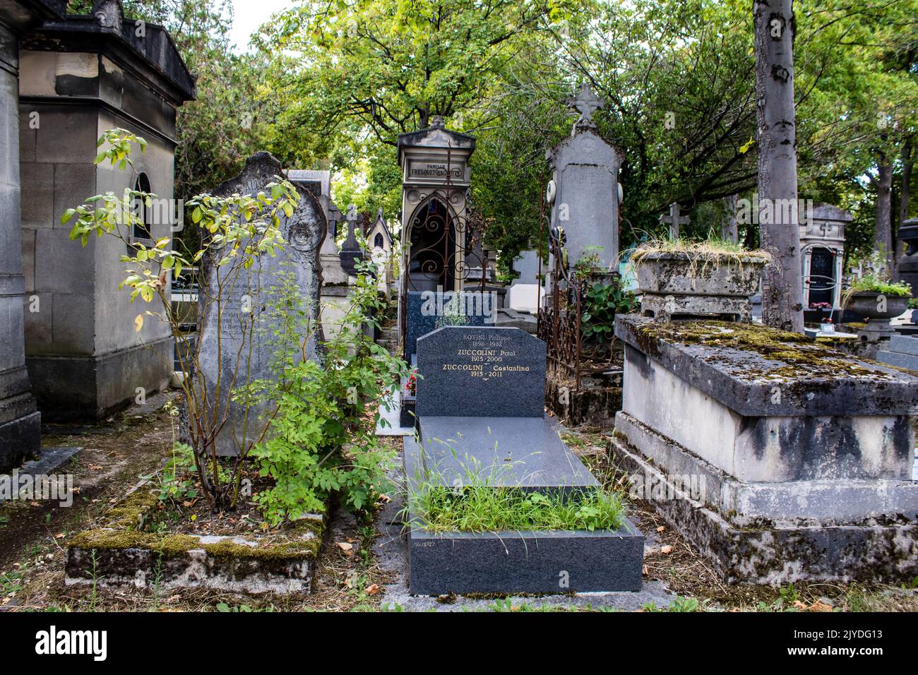 Paris, France - September 05, 2022 The Pere Lachaise cemetery is the ...