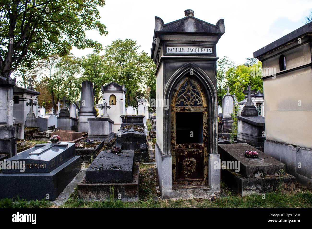 Paris, France - September 05, 2022 The Pere Lachaise cemetery is the ...