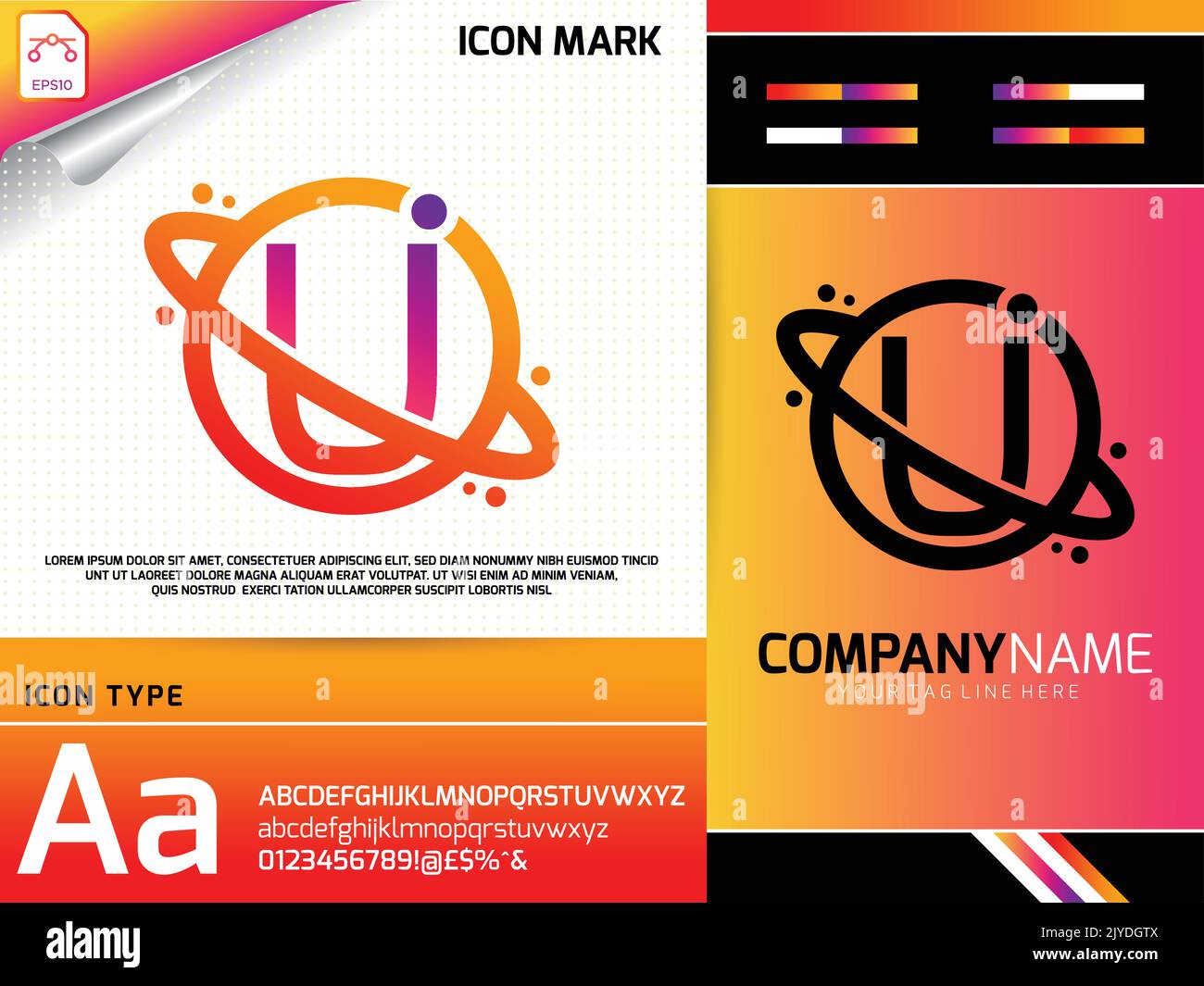 Abstract letter U with space planet logo concept Stock Vector Image ...