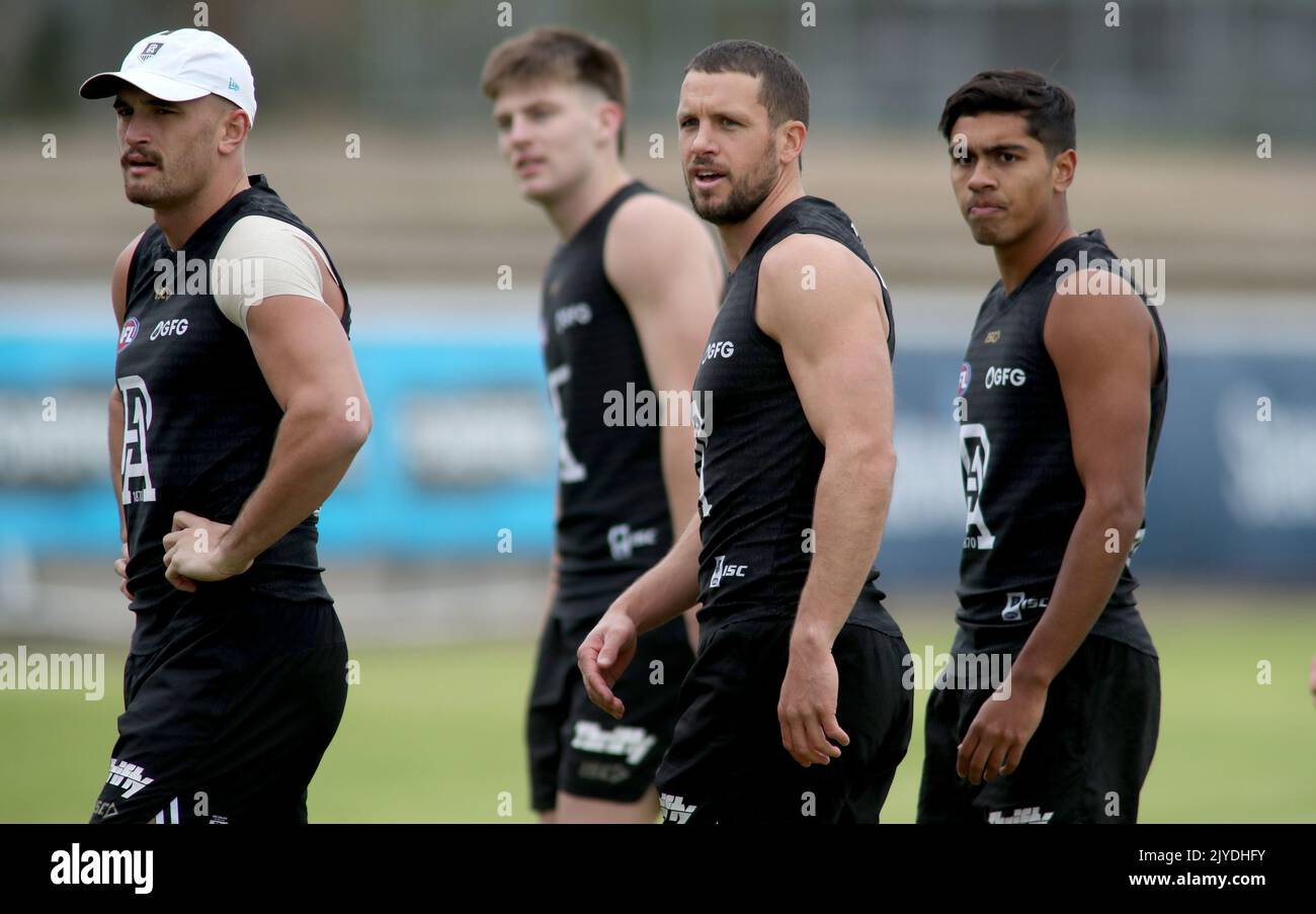 Travis Boak during a Port Adelaide Power training session at Alberton ...