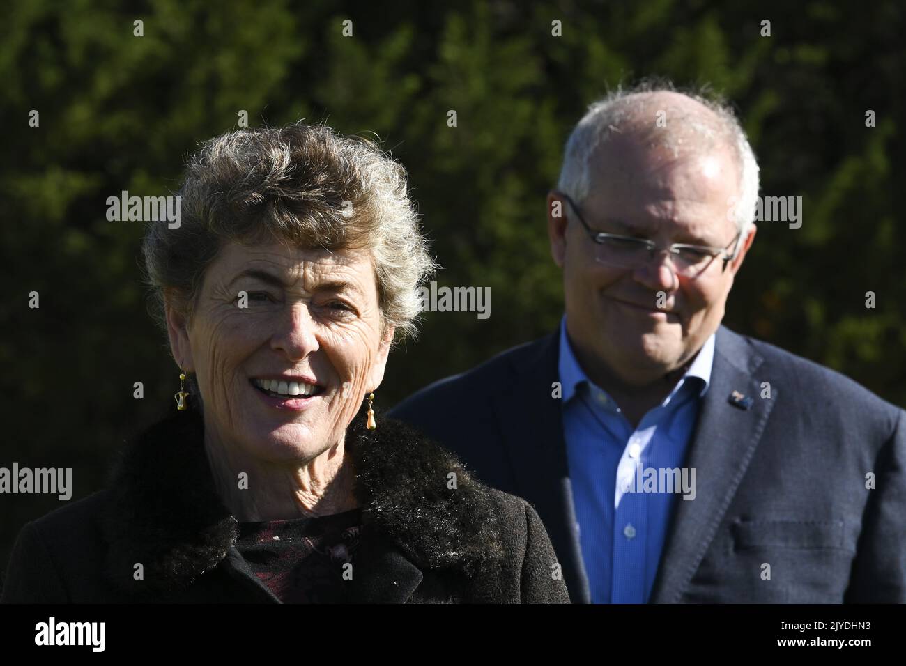 Liberal candidate for the seat of Eden-Monaro Fiona Kotvojs speaks to ...