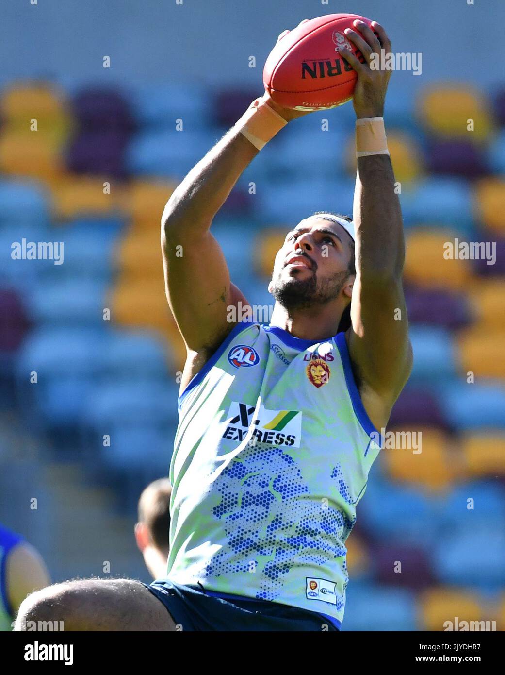 Archie Smith of the Lions in action during a Brisbane Lions training ...