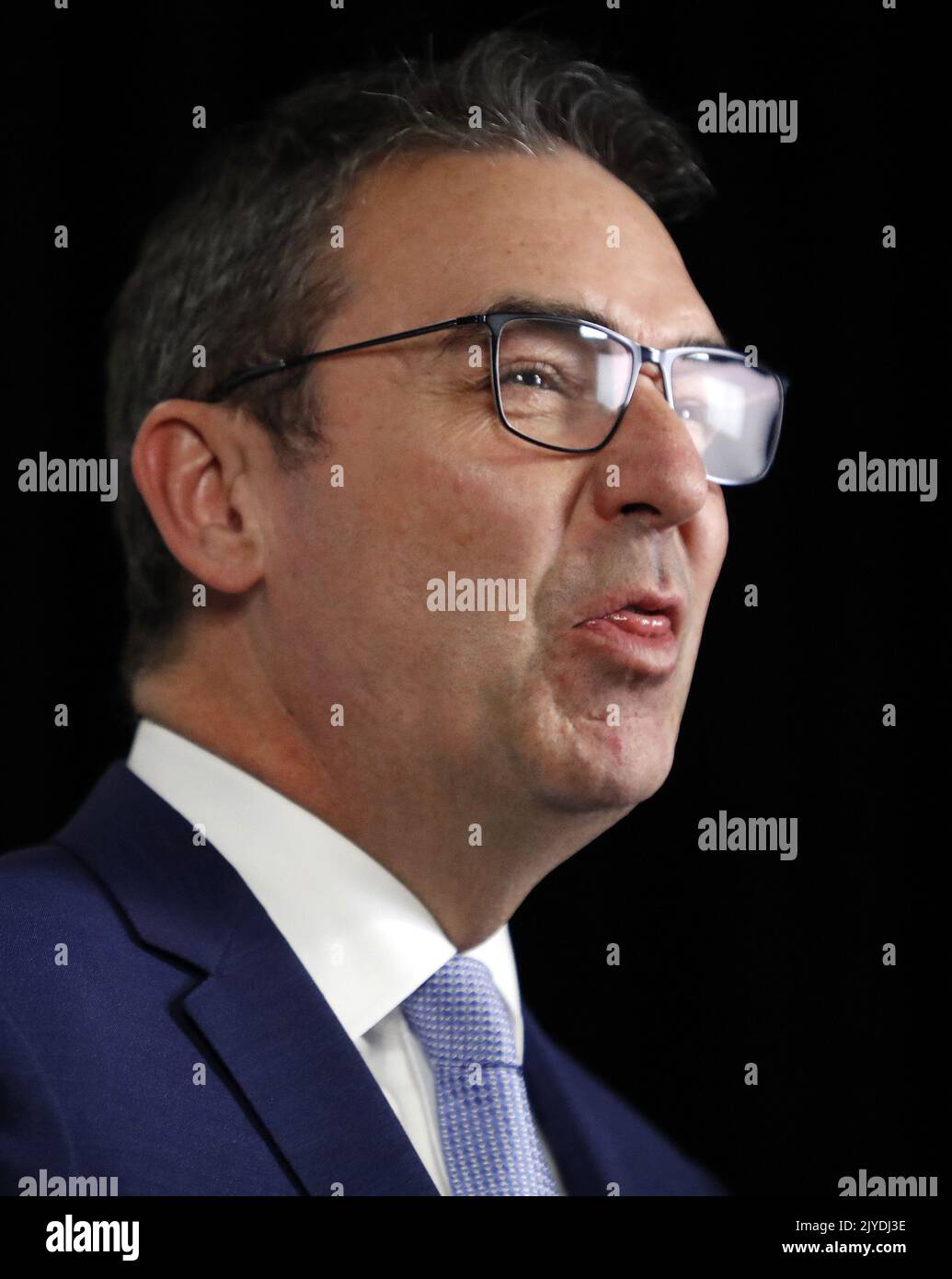 South Australian Premier Steven Marshall speaks to the media about ...