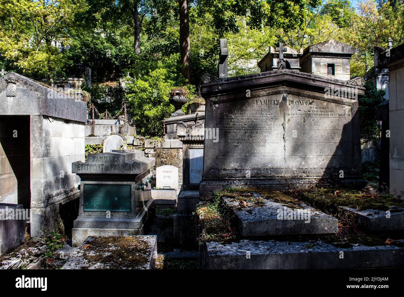 Paris, France - September 05, 2022 The Pere Lachaise cemetery is the ...