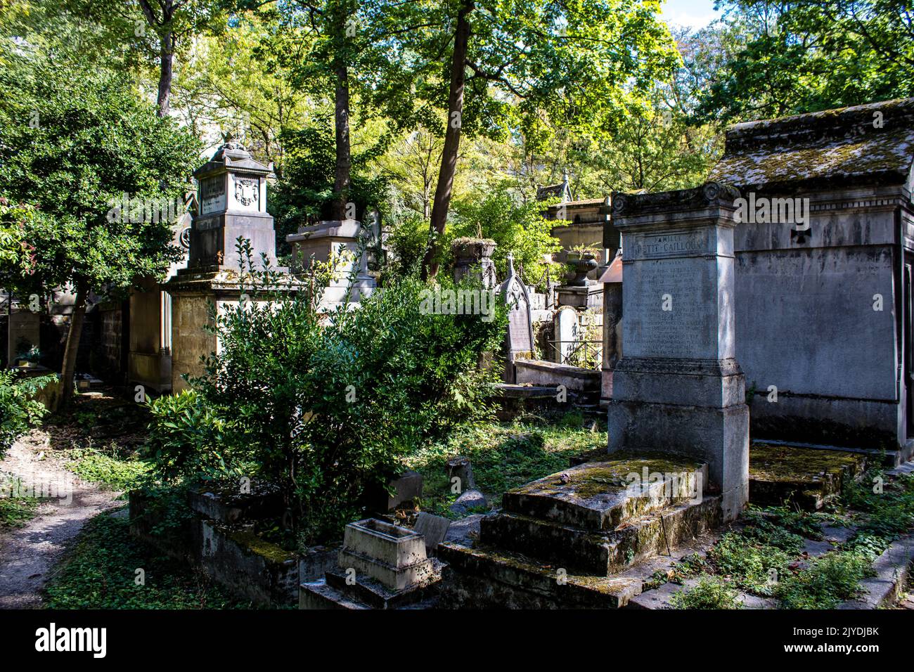 Paris, France - September 05, 2022 The Pere Lachaise cemetery is the ...